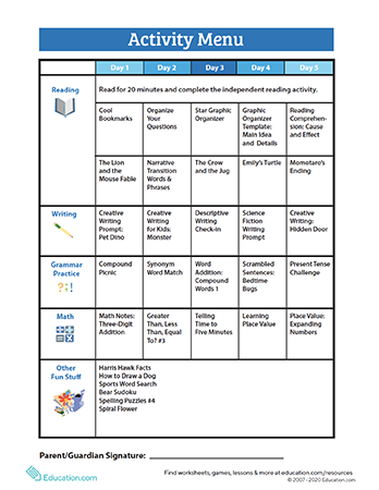 Second Grade Independent Study Packet - Week 5 | Workbook | Education.com