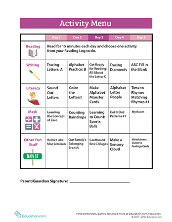 Preschool Independent Study Packet - Week 3 | Workbook | Education.com