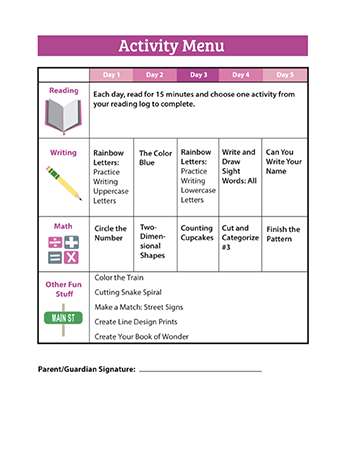 Preschool Independent Study Packet - Week 1 | Workbook | Education.com