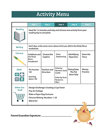 First Grade Independent Study Packet - Week 2 | Workbook | Education.com