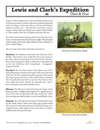 Lewis & Clark: An Illustrated Journal | Workbook | Education.com