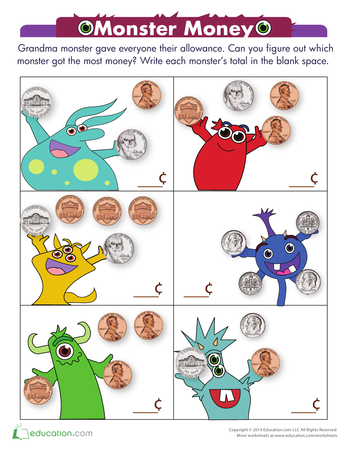Money Math | Workbook | Education.com