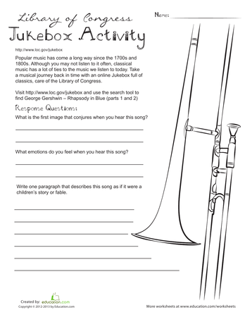 Music to Your Ears | Workbook | Education.com