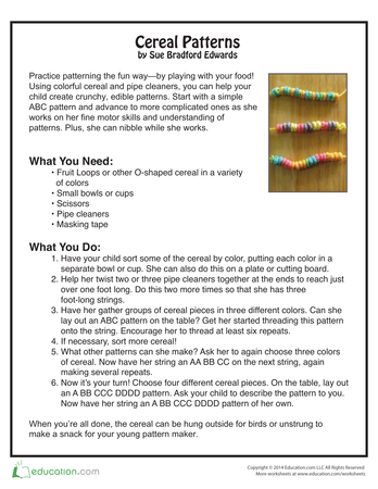 Patterns on the Go | Workbook | Education.com