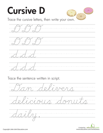 Penmanship Practice: Cursive | Workbook | Education.com