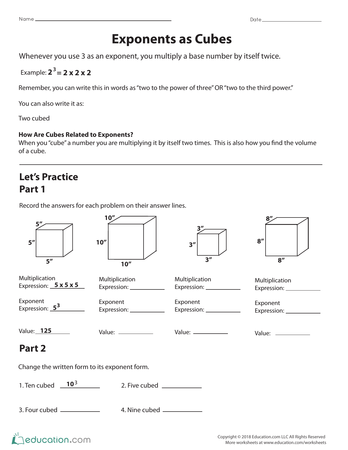 Power Play: Exponents and Equations | Workbook | Education.com