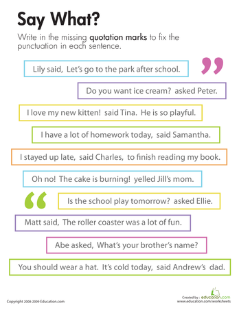 Punctuation in Practice | Workbook | Education.com