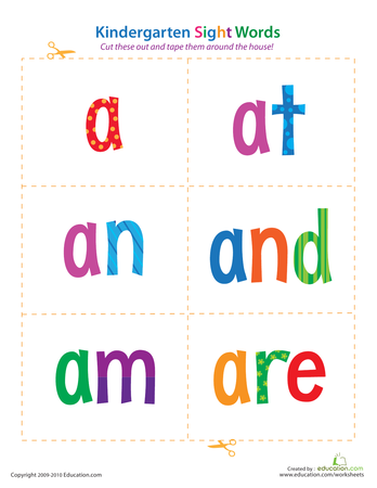 Sight Words and Sounds | Workbook | Education.com