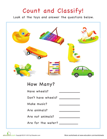 Sorting and Categorizing | Workbook | Education.com