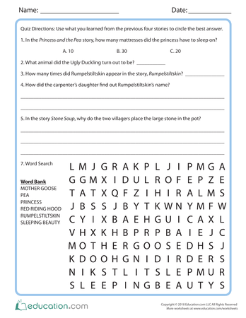 Stories, Fables, and Comprehension | Workbook | Education.com