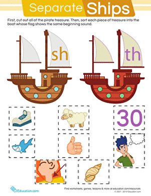 Separate Ships | Worksheet | Education.com