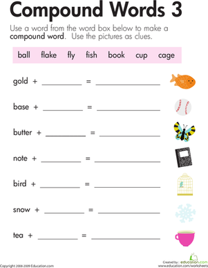 Compound Word Pictures | Activity | Education.com