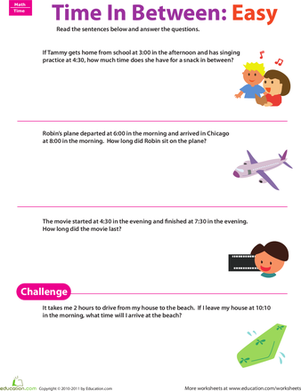 Minute Math: How to Estimate Time | Activity | Education.com