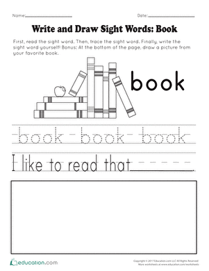 Make a Sight Word Book | Activity | Education.com