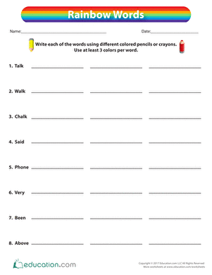 Rainbow Plates | Activity | Education.com