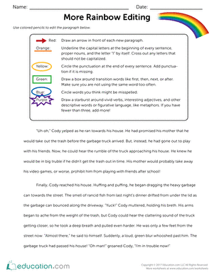 Rainbow Editing | Activity | Education.com