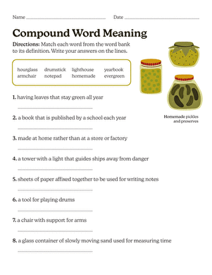 Compound Word Pictures | Activity | Education.com