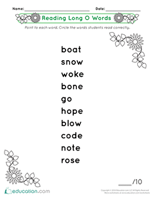 Fall Words Reading Tree | Activity | Education.com