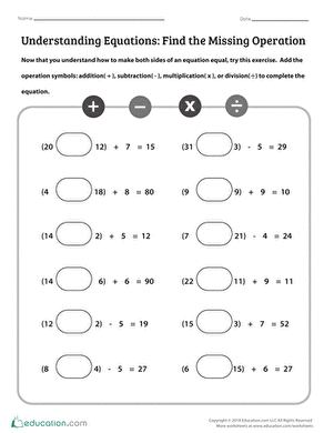 Equation Magic | Activity | Education.com