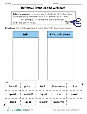 Reflexive Pronouns Spanish Worksheet Reflexive Pronouns Placement