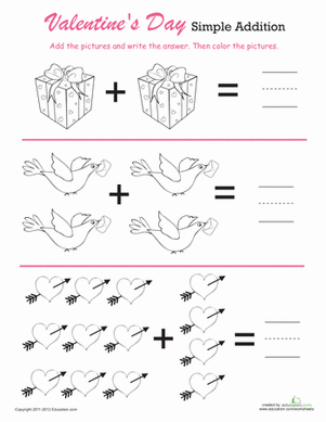 Valentine's Day Math Cards | Activity | Education.com