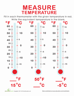 Tracking Temperatures | Activity | Education.com