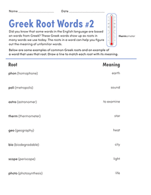 Root Words Review | Education.com