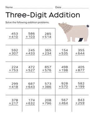 3 Nbt 2 Worksheets 3.NBT.2 Third Grade Math