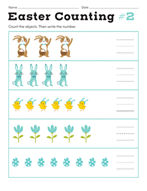 Easter Egg Counting Cards | Activity | Education.com