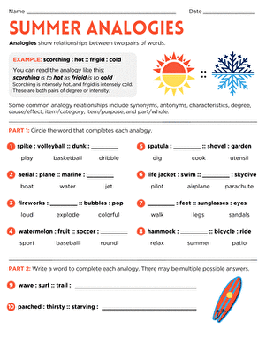 Summer Reading Project | Activity | Education.com