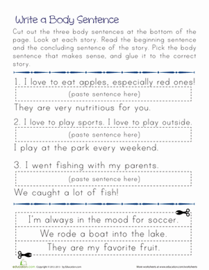 Sequence Those Sentences, A Story Game | Activity | Education.com