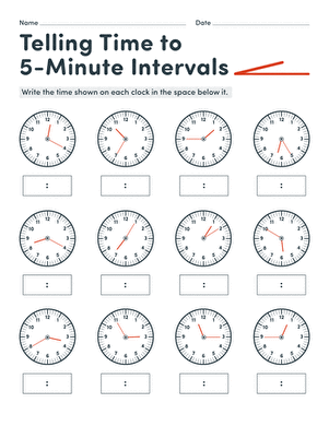 Minute Math: How to Estimate Time | Activity | Education.com