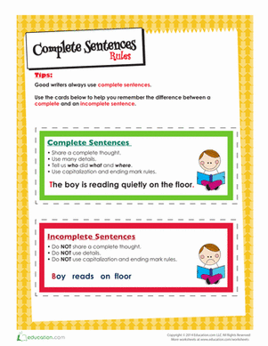 SL.1.6 Worksheets - Common Core ELA