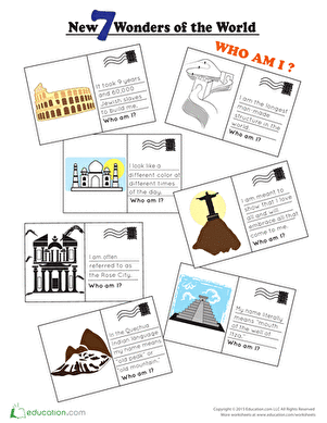 Make a Seven Wonders of the World Brochure | Activity | Education.com
